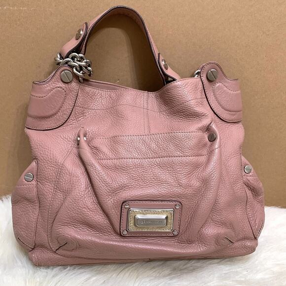 b. makowsky | Bags | B Makowsky Large Dusty Rose Pink Pebbled Leather ...